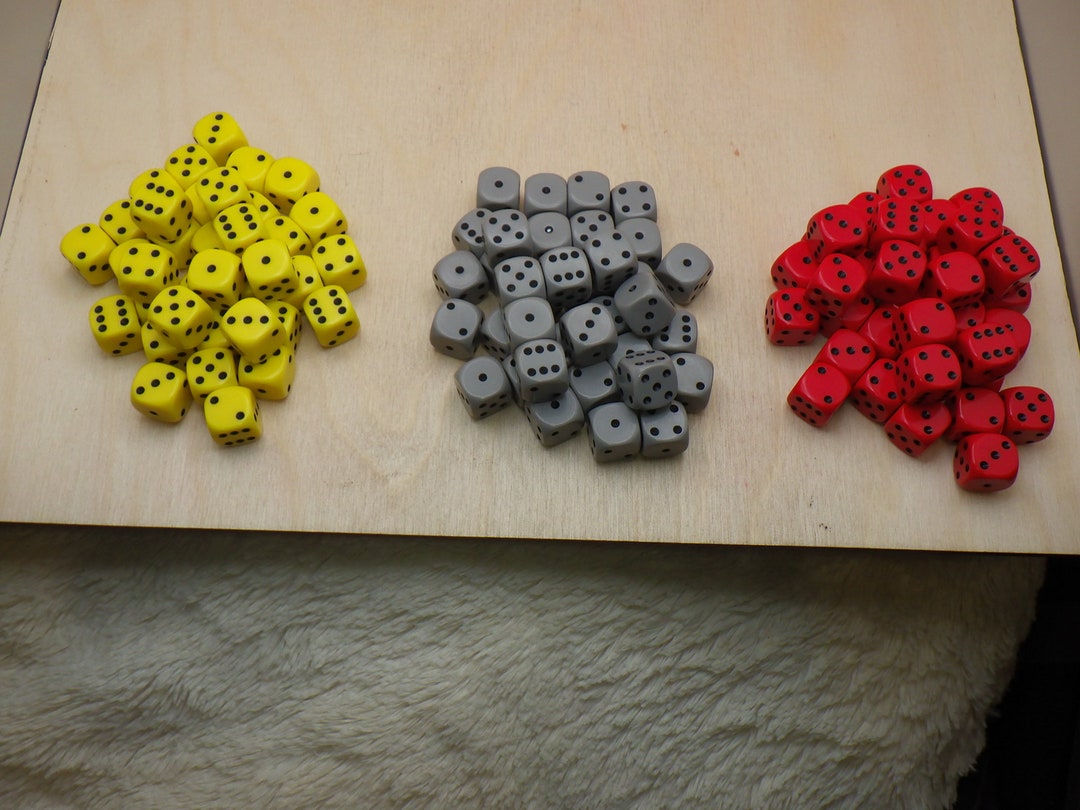 12mm 36D6 (thirty-six, Six-sided) Dice Block - Opaque Color of Choice ...