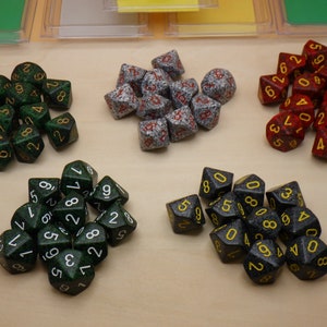 16mm Dice 10d10 (ten Ten-sided)- Multiple Speckled Color Options - Tool ...