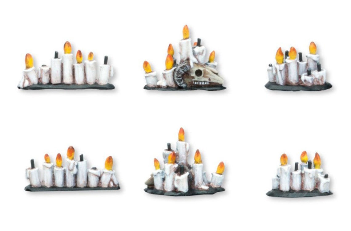 Candles Set 2 6 Models Miniatures Figures RPG Tabletop - Etsy