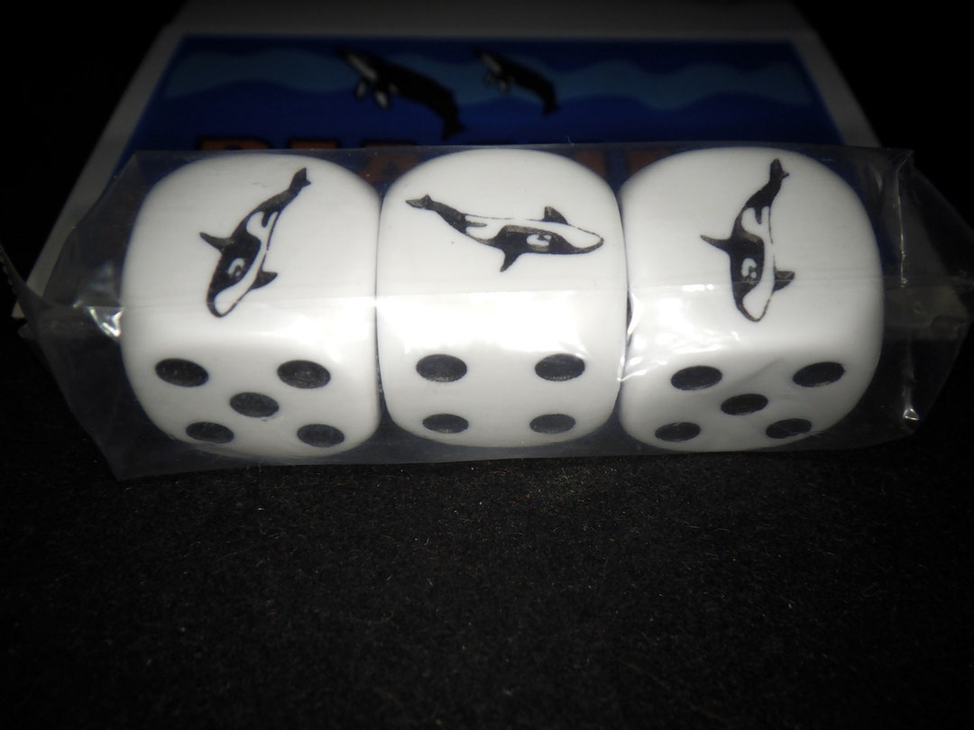 Beached Whale of a Dice Game Instructions With 3 Whale Dice - Etsy