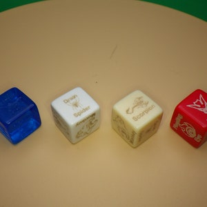 Custom RPG Fantasy Monster Die V2 16mm Barrow Rat Drain Spider Floating ...