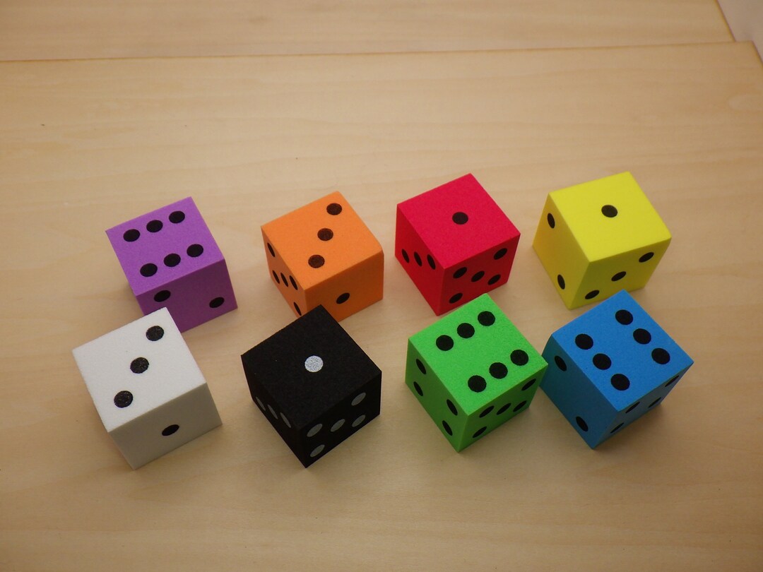 Foam 25mm D6 Dice - RPG Tool Tabletop Roleplay Games Supply CCG Card ...