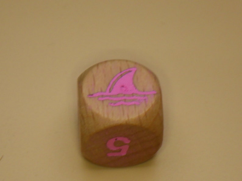 Shark Fin Custom D6 Die 16mm Six Sided RPG Tool Tabletop - Etsy