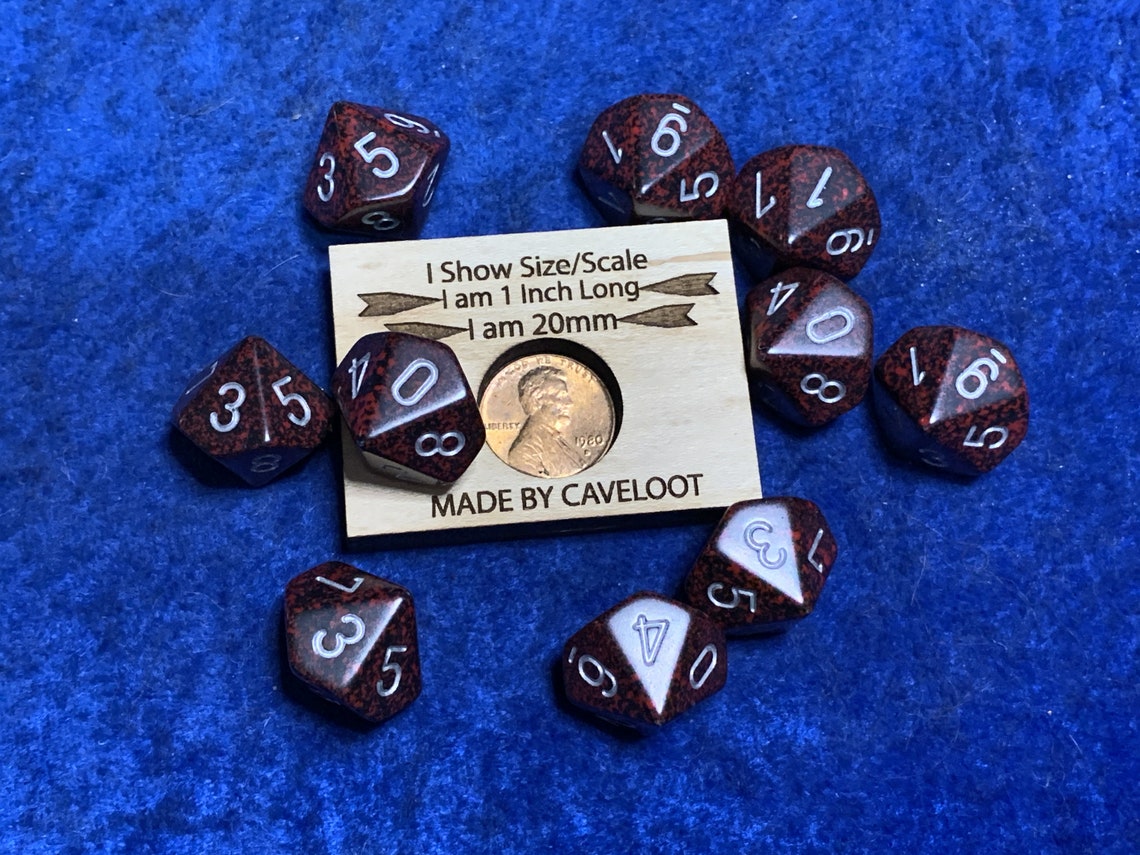 10D10 Dice Ten 10-sided Speckled & Elemental Silver RPG Tabletop Gaming ...