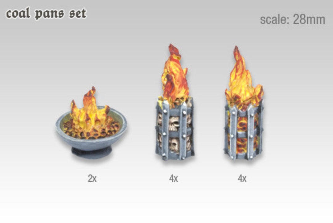 Coal Pans Set 28mm Miniatures Figures Tabletop Games Models Sculptures ...