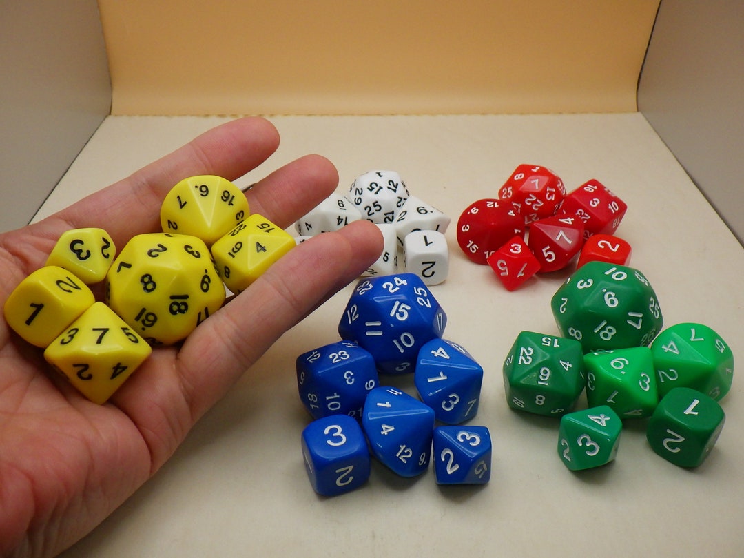 Unique RPG Dice Set / Unusual Math D3 D5 D7 D16 D24 D30 / Tabletop ...