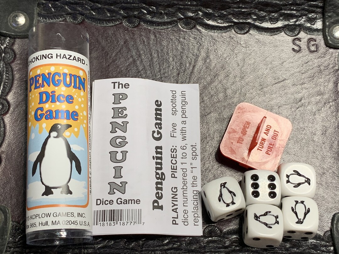 Penguin Dice Game - Instructions With 5 Dice - RPG Tool Tabletop ...