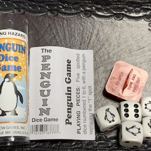 Penguin Dice Game - Instructions With 5 Dice - RPG Tool Tabletop ...