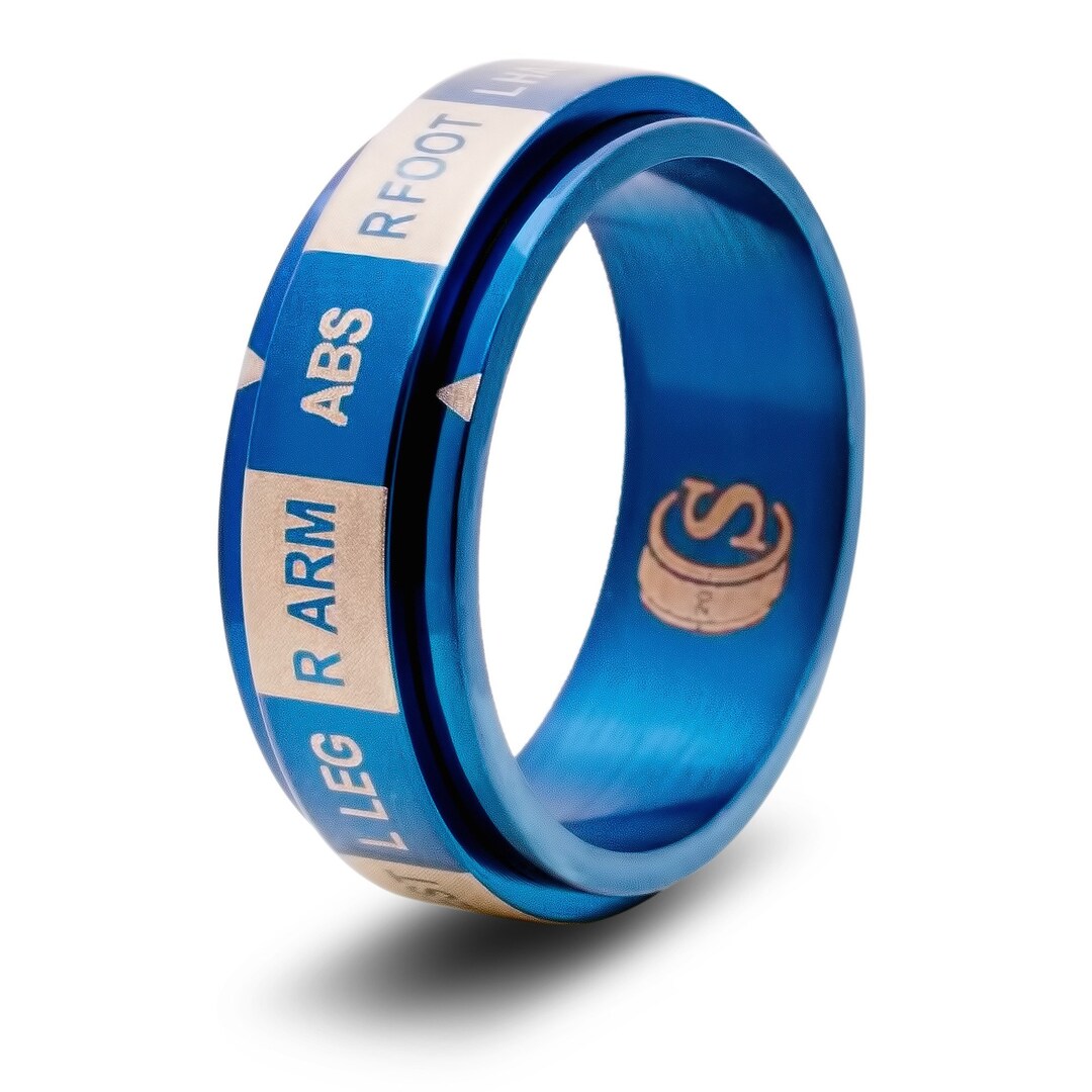 Hit Location Dice Random Number Spinner Ring Blue Tabletop Supply ...