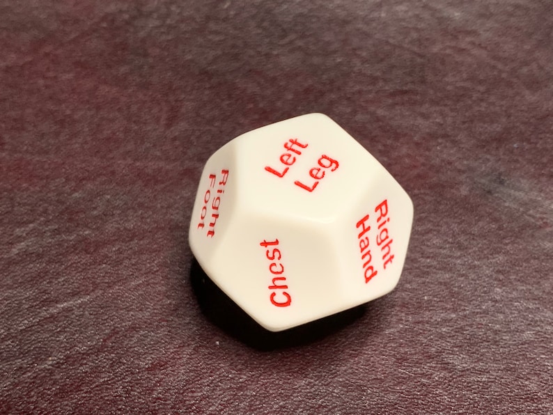 Hit Location D12 twelve Sided Die Dice Critical Fumble | Etsy