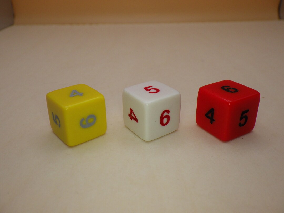 Custom 4-5-6 Dice / 16mm High Roller D6 / Tabletop Gaming Tool ...