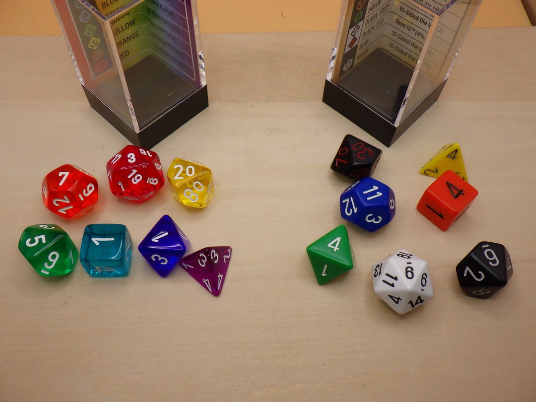 Colorful 7-piece Polyhedral Dice Set for Dungeons and Dragons ...