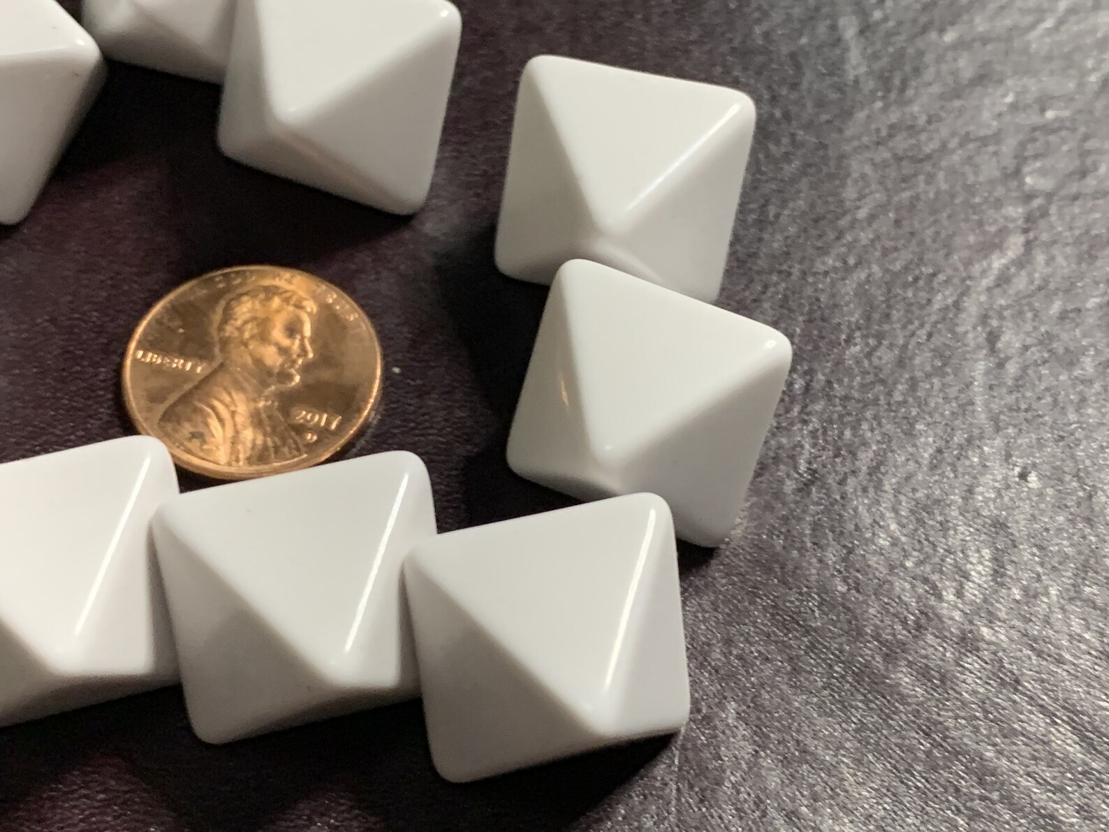 10D8 (10 Eight Sided) 16mm Blank White Dice - RPG Tool Tabletop ...