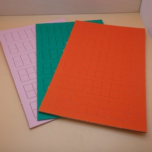 Blank Colored Counter Token Sheet (both Sides), 1/2 Inch Squares (108 ...