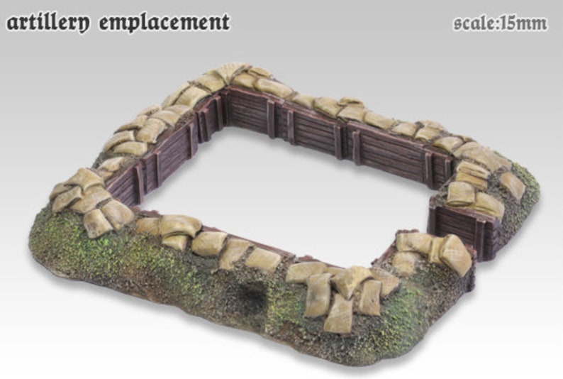 Artillery Emplacement 15mm Models Miniatures Figures RPG Tabletop ...