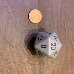 Jumbo 34mm SOLID D20 Die - Multiple Color Options - RRPG Tool Tabletop ...