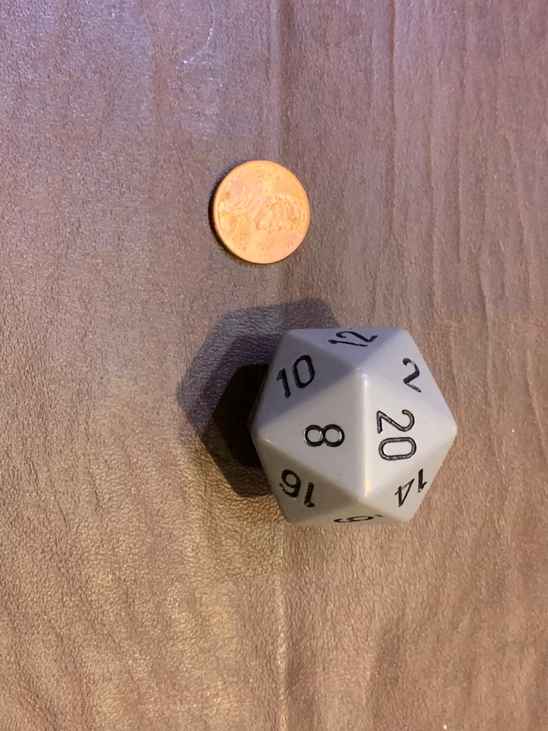 Jumbo 34mm SOLID D20 Die Multiple Color Options RPG Gaming | Etsy