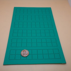 Blank Colored Counter Token Sheet (both Sides), 1/2 Inch Squares (108 ...