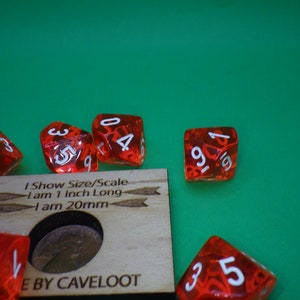 16mm Set of Ten 10D10 Dice - Translucent Orange With White - RPG ...
