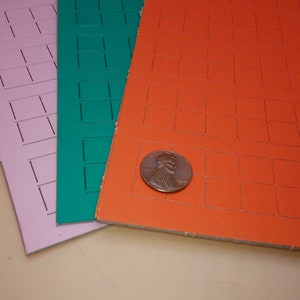 Blank Colored Counter Token Sheet (both Sides), 1/2 Inch Squares (108 ...