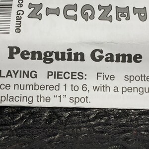 Penguin Dice Game - Instructions With 5 Dice - RPG Tool Tabletop ...