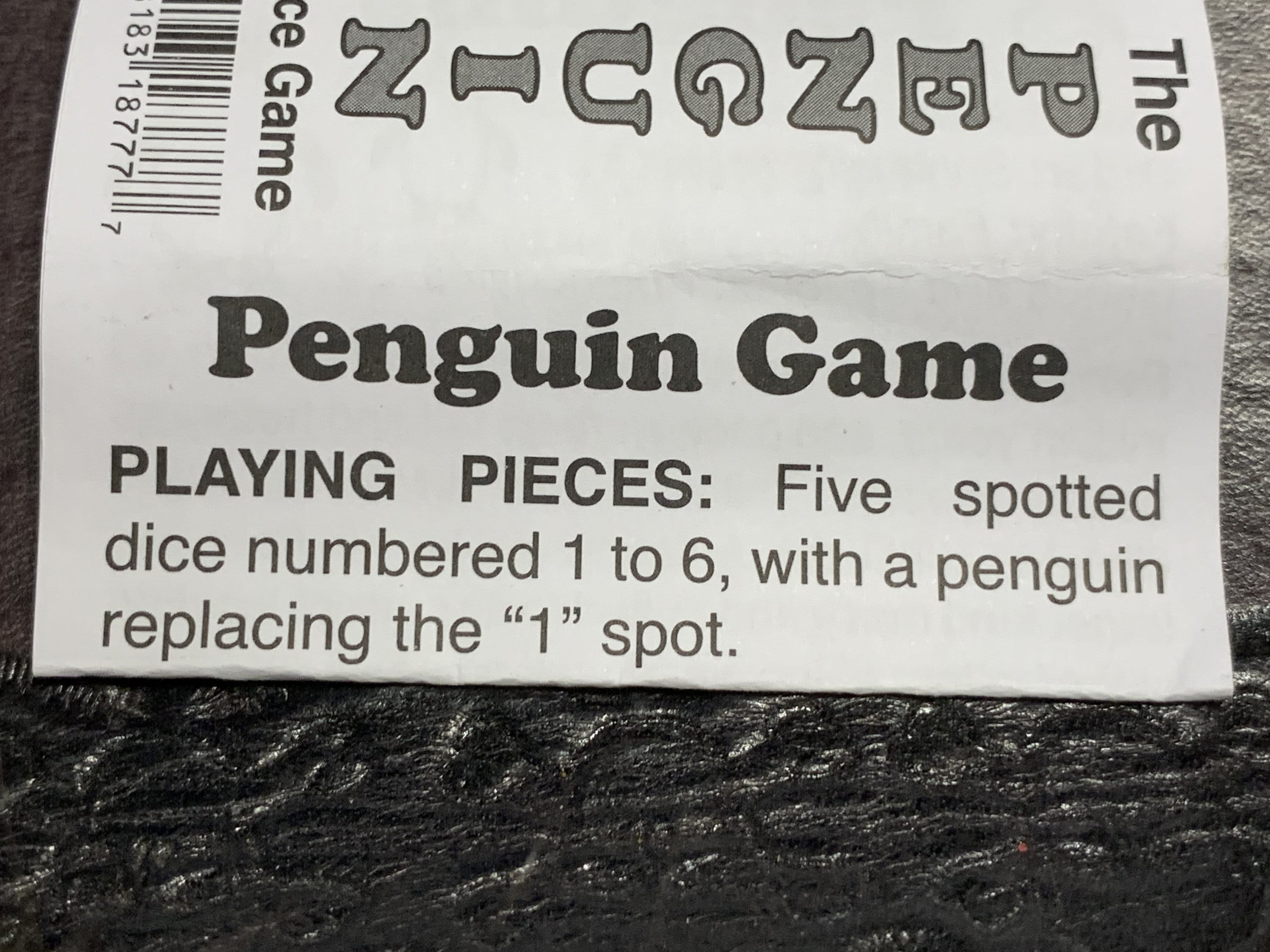 Penguin Dice Game Instructions with 5 Dice Tabletop Gaming | Etsy