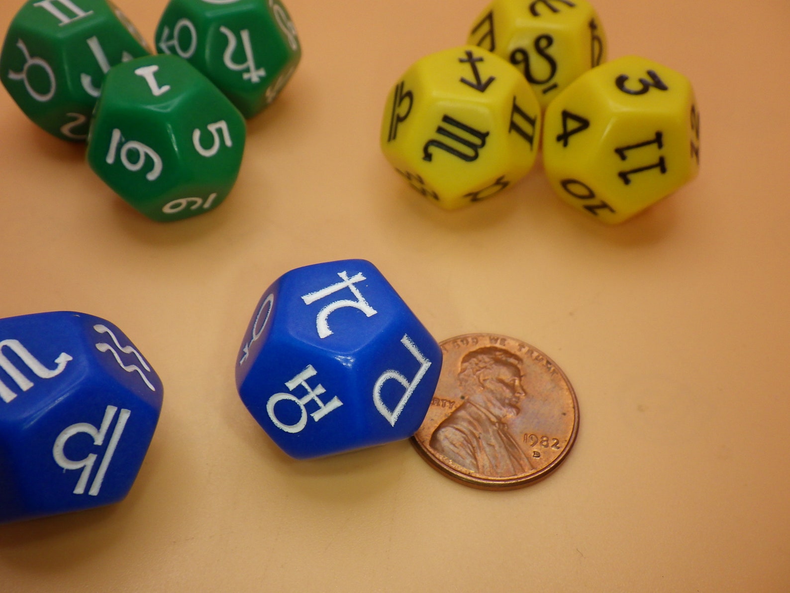 3D12 x3 Twelve Sided Astrology Dice Set Planets Signs - Etsy