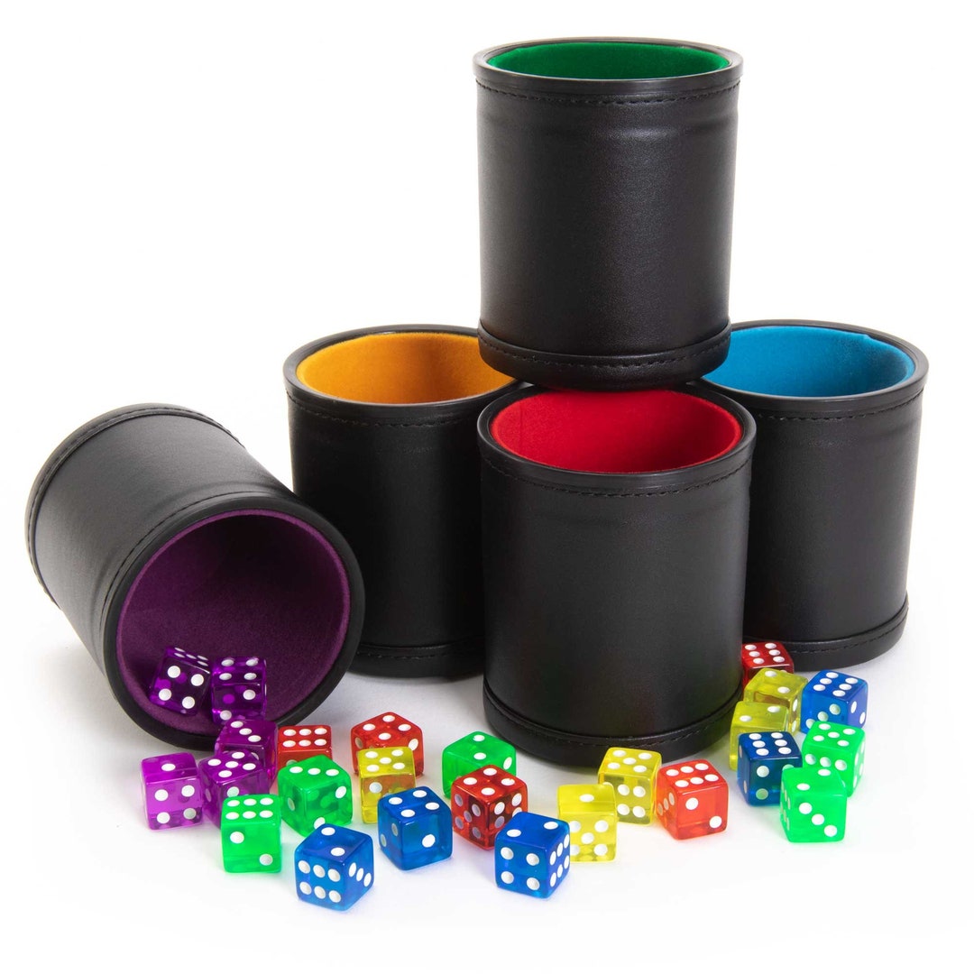 Professional Dice Cups Game Night Pack, Assorted Colors 5-pk RPG CCG ...