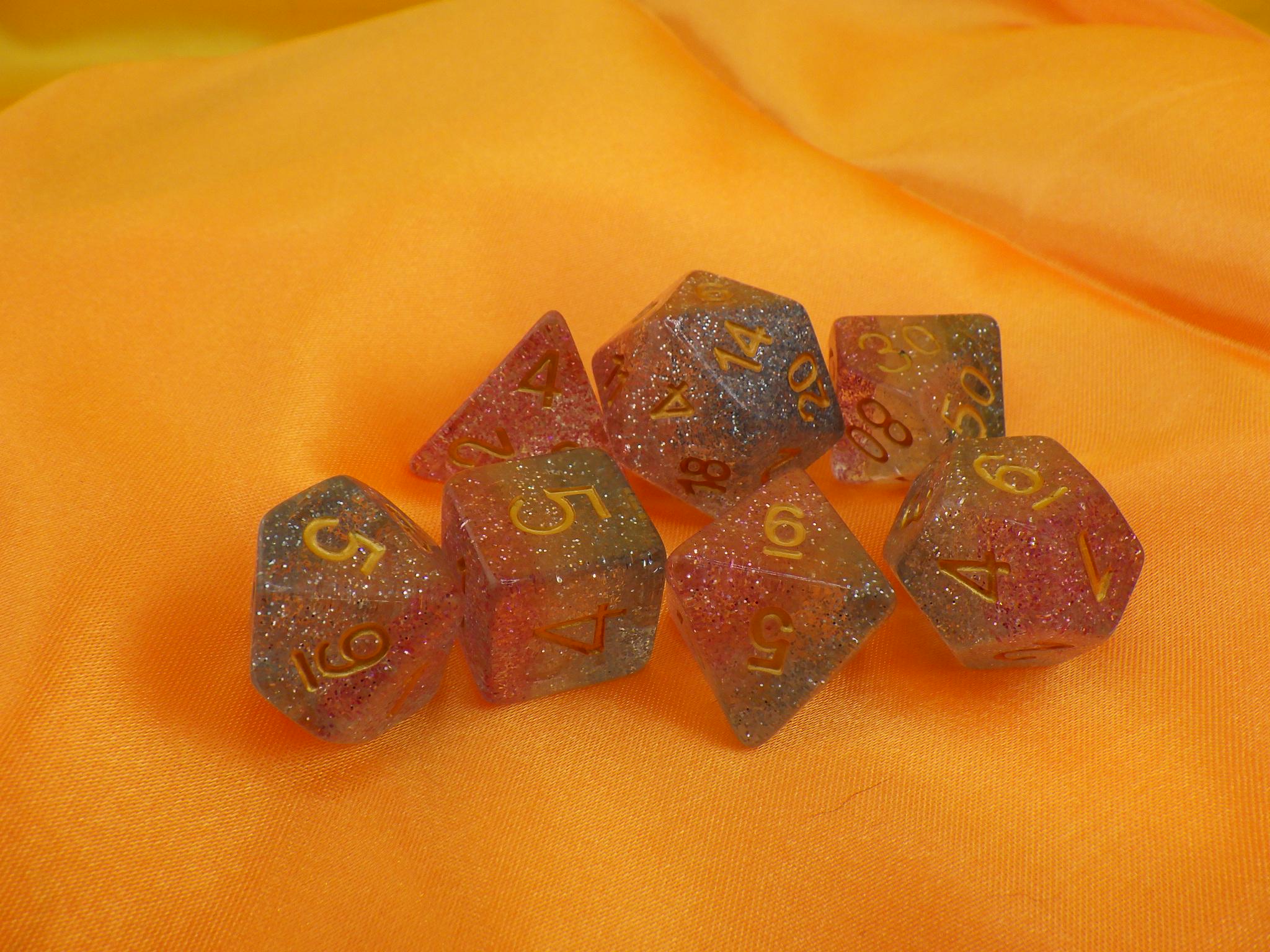 Unity 7 Die 16mm Resin Polyhedral Dice Set - RPG Tool Tabletop Roleplay ...