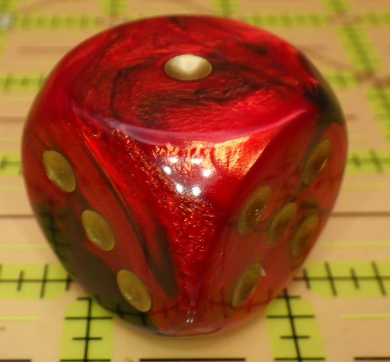30mm Jumbo D6 Dice / Extra Large Gemini Marbled Resin Die / Oversized ...
