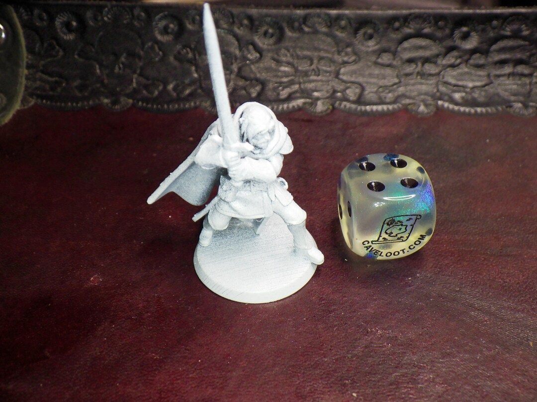 Bearded Ranger With Longsword in Stride Figure Miniature 32mm Scale RPG ...