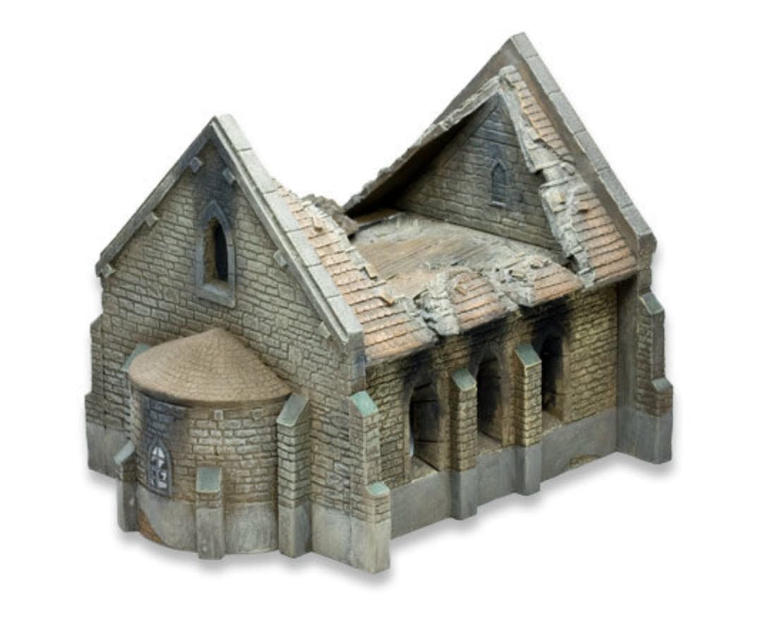 Destroyed Normandy Church 15mm Scale Miniatures Figures Tabletop Games ...