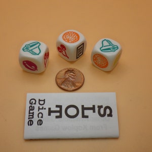 Slot Dice Game 3d6 Die Gaming Cherry Lemon Orange Bar Orange Bell Plum ...