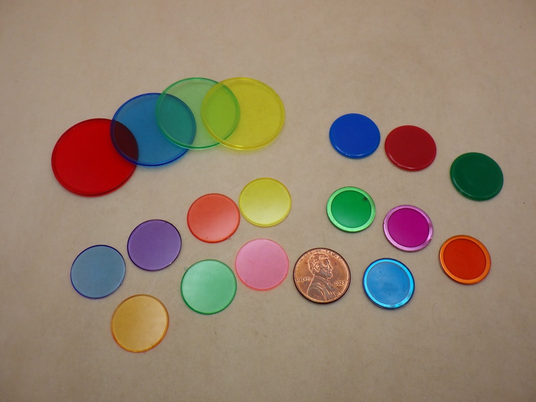 Plastic Chips, Color/size Choice Package of 50, RPG Tokens Counters ...