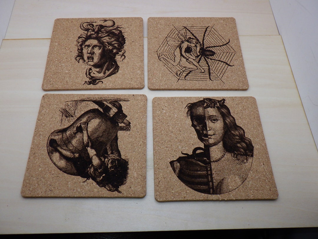 Monsters Creatures Medusa Spider Fairy Quasimodo 4-piece Cork - Etsy