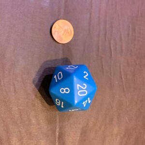 Jumbo 34mm D20 Die | Giant Polyhedral Dice / Oversized Resin Spinner ...
