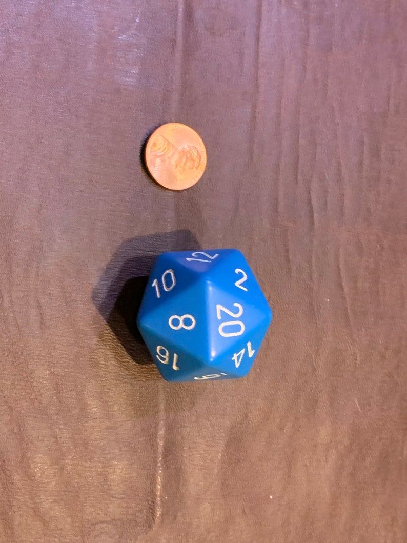 Jumbo 34mm D20 Die | Giant Polyhedral Dice / Oversized Resin Spinner ...