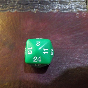 24-sided Polyhedral D24 Die | Tabletop RPG Gaming Accessory | D&D Math ...