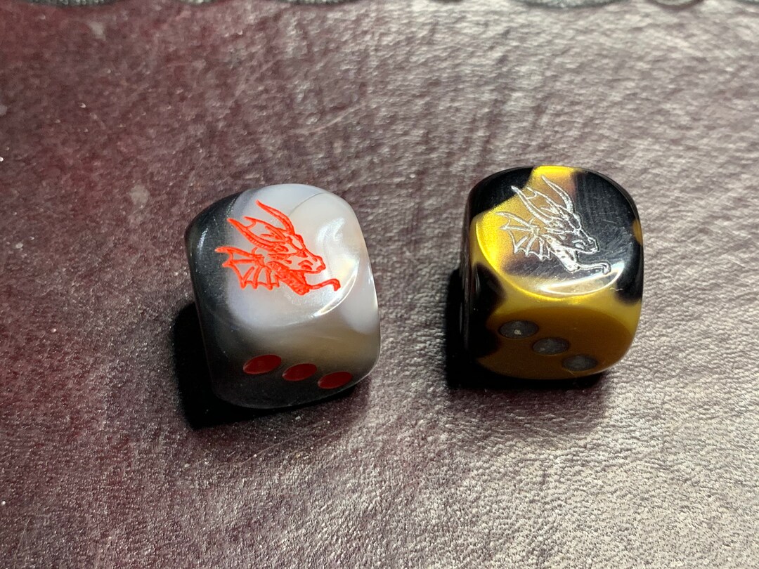 Dragon's Head 16mm D6 Die - Customized Dice -RPG Tool Tabletop Roleplay ...