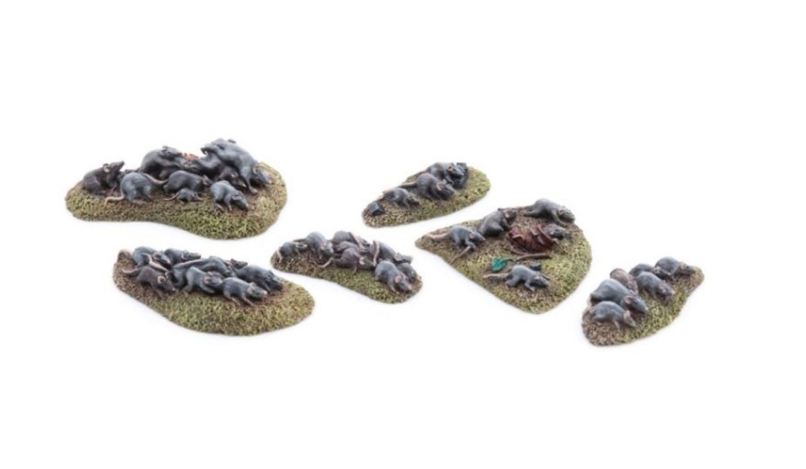 Rat Swarms - Set 1 (6) Miniatures Figures RPG Tabletop Roleplay Games ...