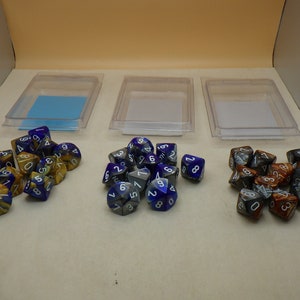 10D10 16mm Set of Ten D10 Dice - Your Choice of Colors - RPG Tool ...
