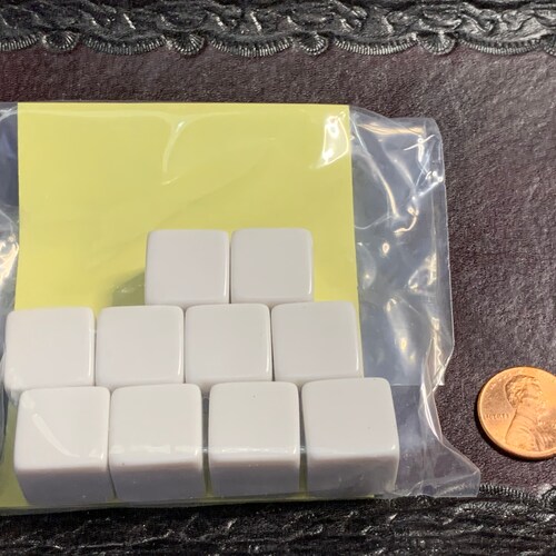10D8 10 Eight Sided 16mm Blank White Dice RPG Gaming - Etsy