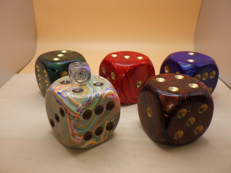 50mm Mega D6 Jumbo Dice - Extra Large 4.4oz Heavyweight Resin Die for ...