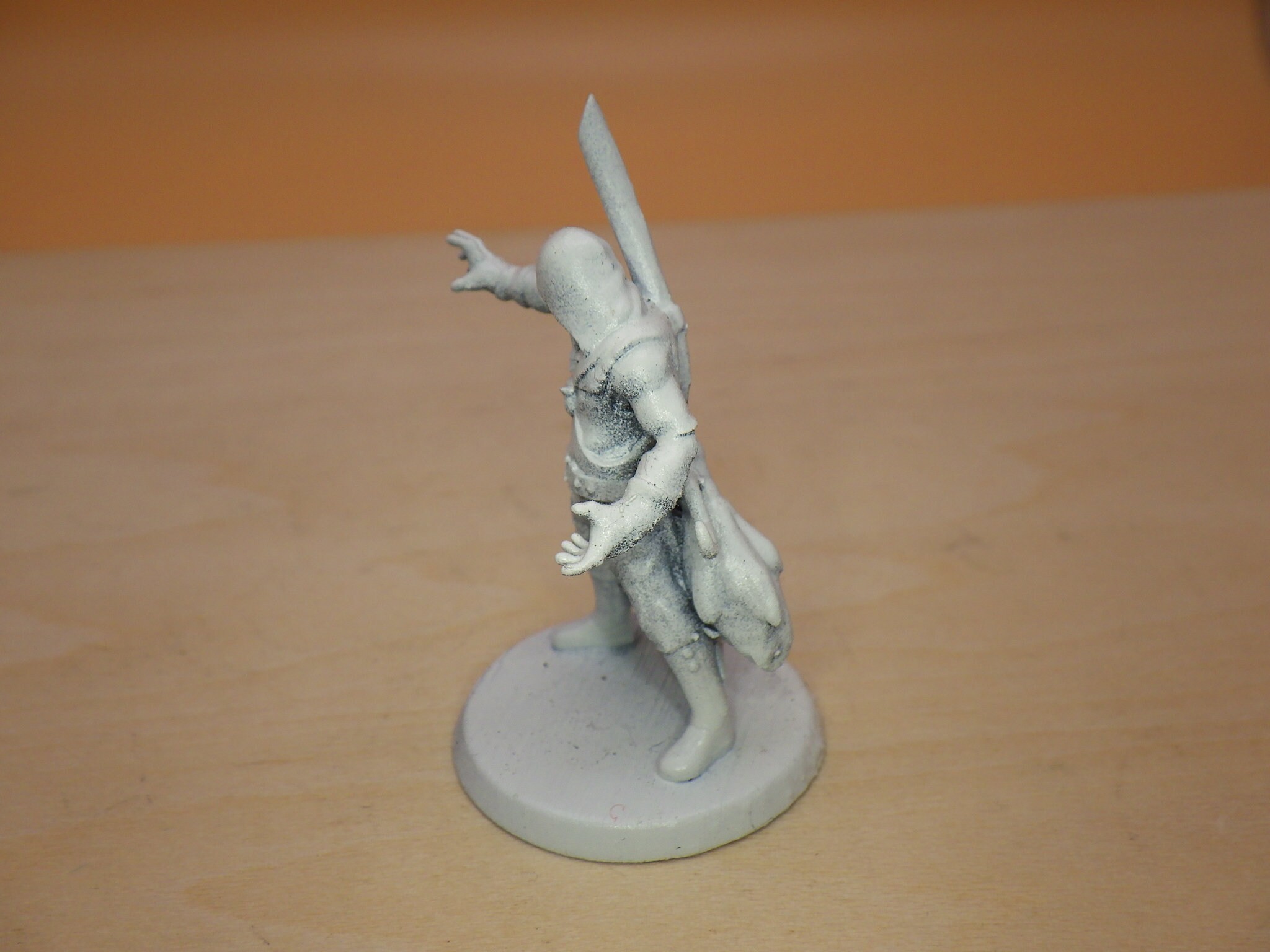 Spell Caster Casting With Staff Strapped on Back Figure Miniature 32mm ...
