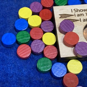 Small Round Wood Game Markers 50/bag - RPG Tabletop Gaming Cards Board ...