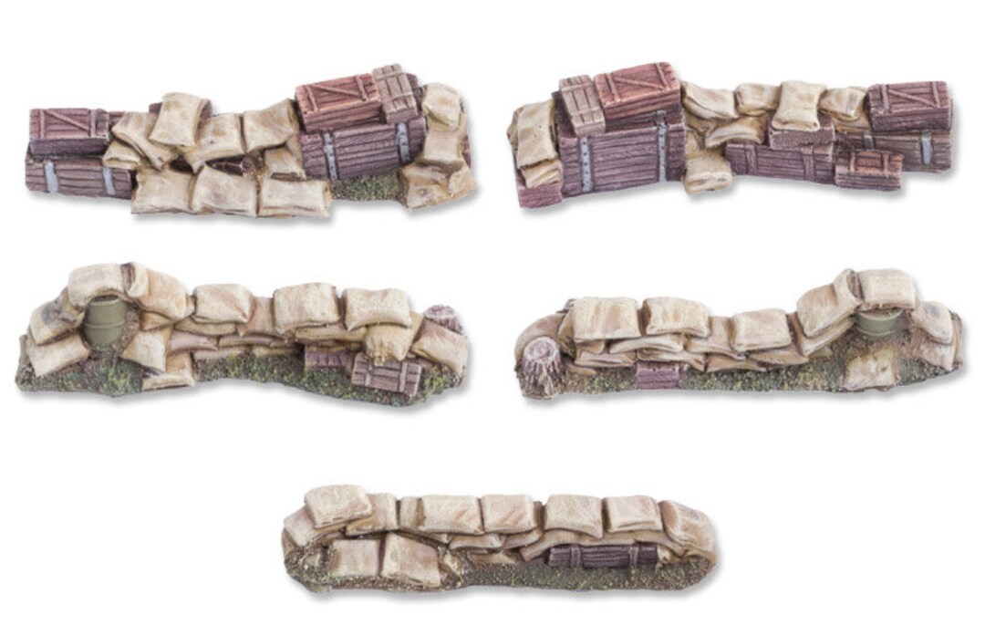 Barricades Set - 15mm (5) Models Miniatures Figures RPG Tabletop ...