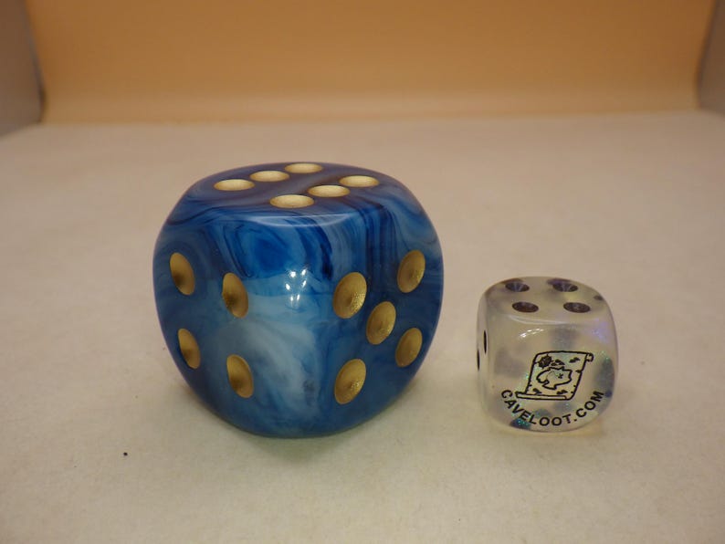 Giant 30mm D6 Single Die / Oversized Glow Luminary Resin / Tabletop RPG ...