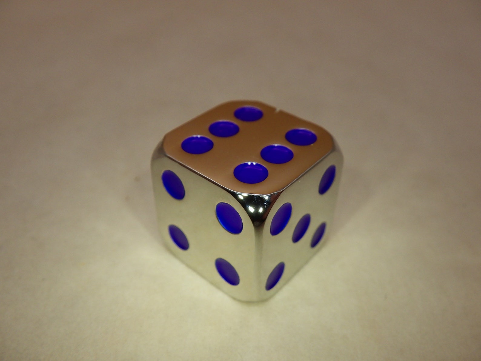 Metal D6 Dice Silver / Colored Pips 15mm Six Sided Die | Tabletop RPG ...