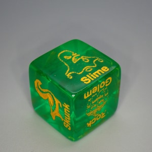 Custom RPG Fantasy Monster Die V3 16mm Mosquito, Skunk, Troll, Slime ...