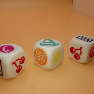 Slot Dice Game 3d6 Die Gaming Cherry Lemon Orange Bar Orange Bell Plum ...